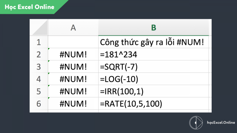 Lỗi Value Ref Num Na Div0 Name Null Trong Excel Và 9153