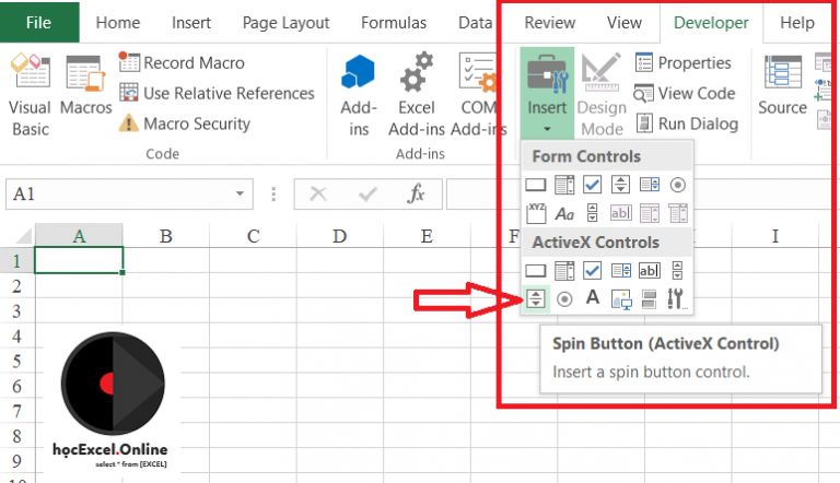 Tự động cập nhật dữ liệu với công cụ Spin Button - Học Excel Online ...