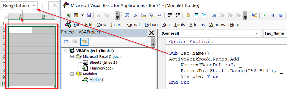 H ng D n C ch T o Name V S D ng Name Trong VBA Excel H c Excel Online Mi n Ph 
