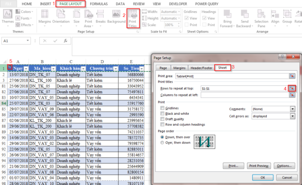 Thiết lập Column Titles và Row Titles trong bài thi MOS - Học Excel ... Thiết lập Column Titles và Row Titles trong bài thi MOS - Học Excel ...