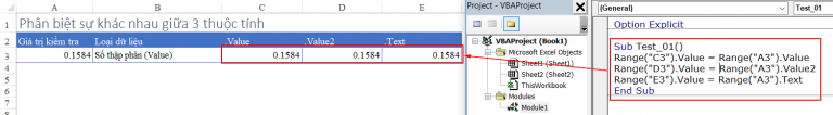 Tìm hiểu sự khác nhau giữa các thuộc tính Text Value và Value2 của đối tượng Range trong VBA ...