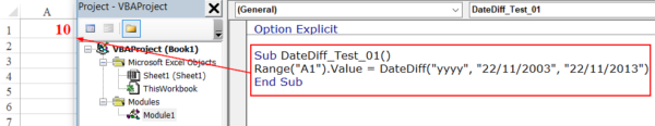 Hướng dẫn cách sử dụng hàm DATEDIFF trong VBA Excel - Học Excel Online ...