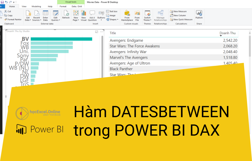 Ham Datesbetween Dax Power Bi Học Excel Online Miễn Phí 