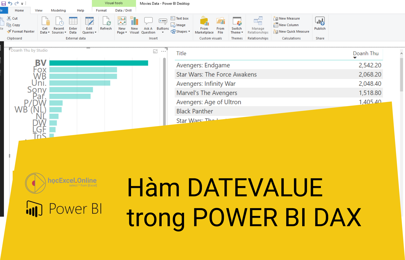 H m DATEVALUE Trong Power BI DAX H c Excel Online Mi n Ph 