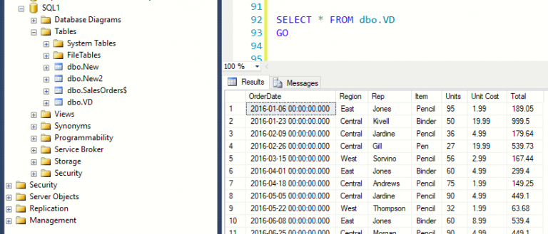 Hướng dẫn cách kết nối tới SQL Sever để lấy dữ liệu vào Excel