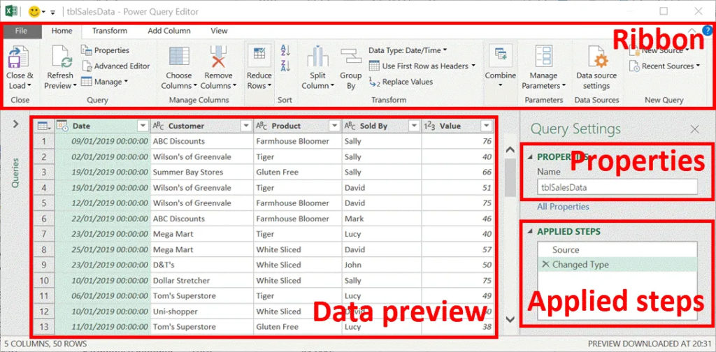 Power Query Nh p D Li u H c Excel Online Mi n Ph 